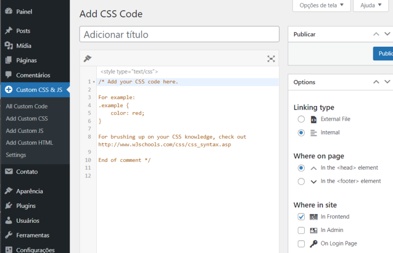 CSS Personalizado: como adicionar no seu site WordPress